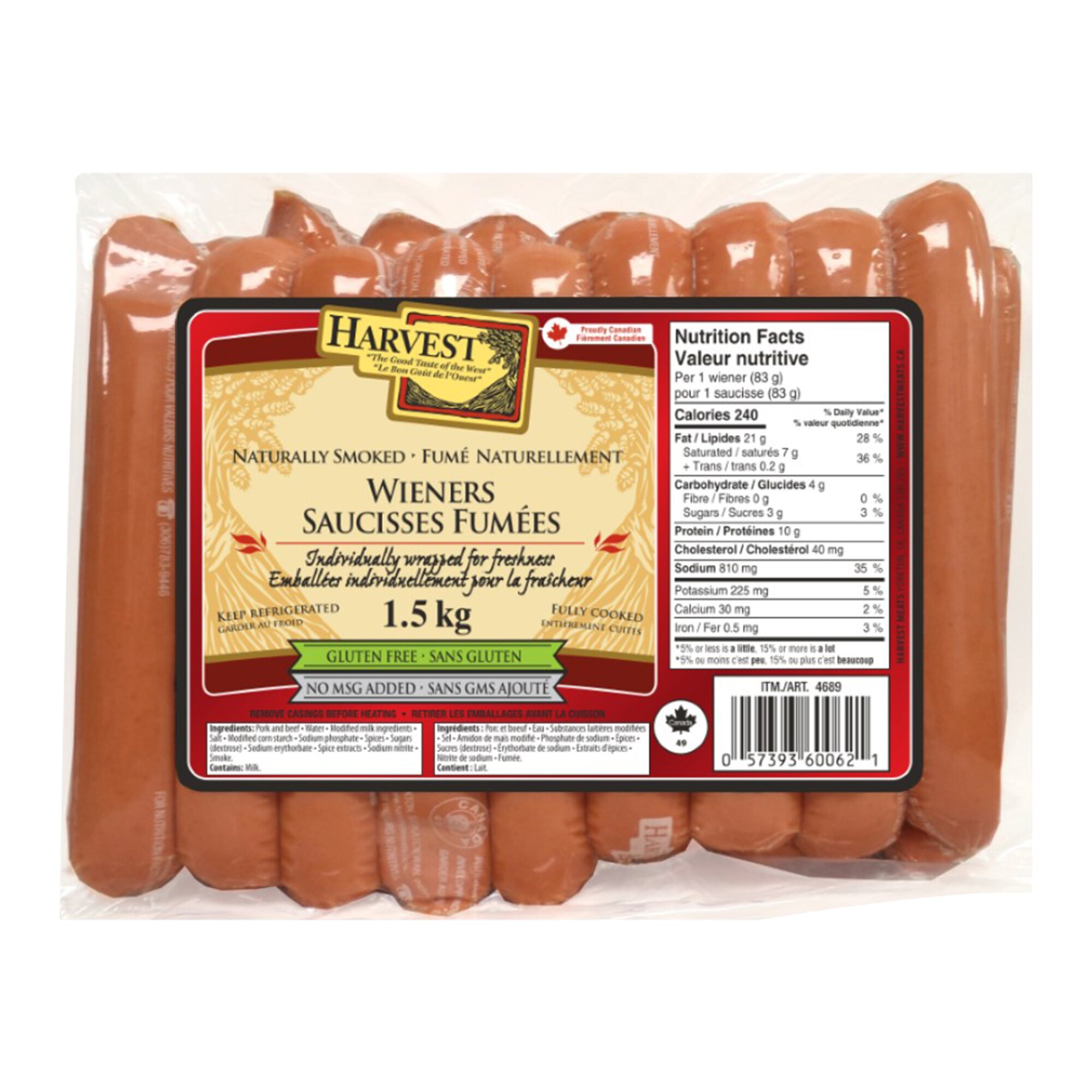 Harvest Wieners, 1.5 kg | Costco