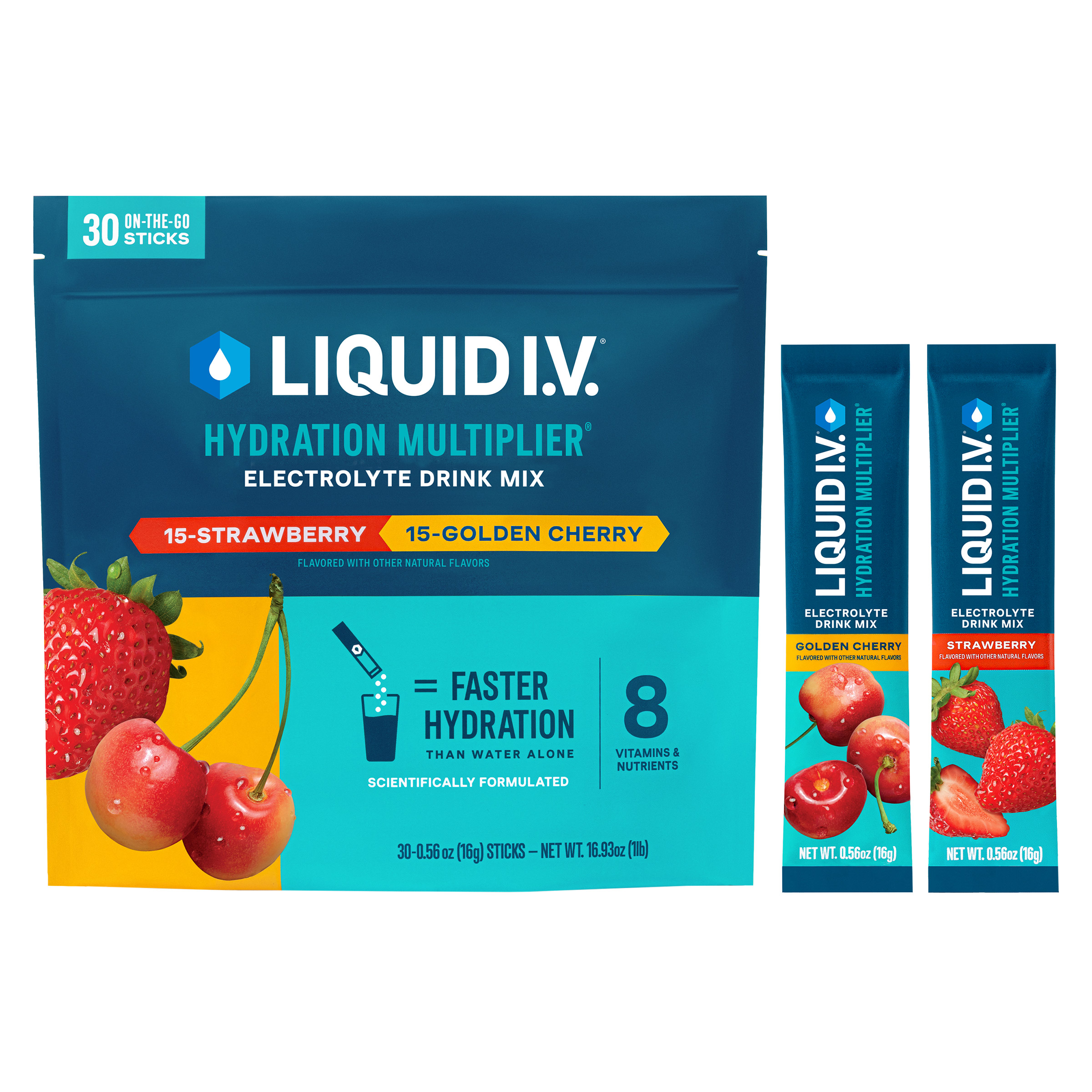 Liquid I.V. Hydration Multiplier 30 Individual Serving Stick Packs in ...