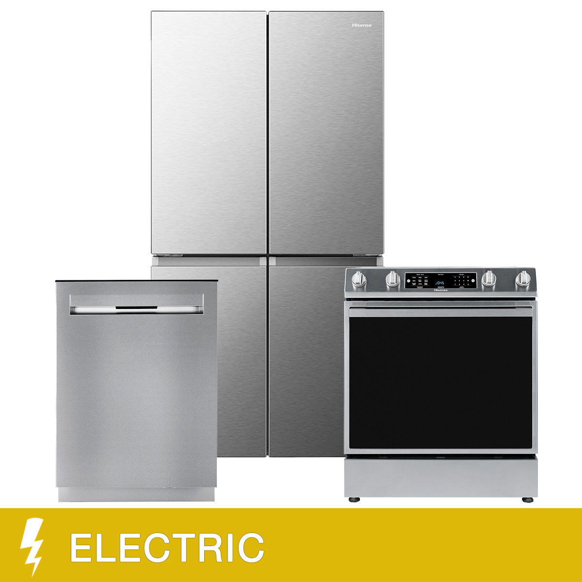Hisense 3-piece Stainless Steel Kitchen Suite with 36 in 22 cu. ft. 4 ...