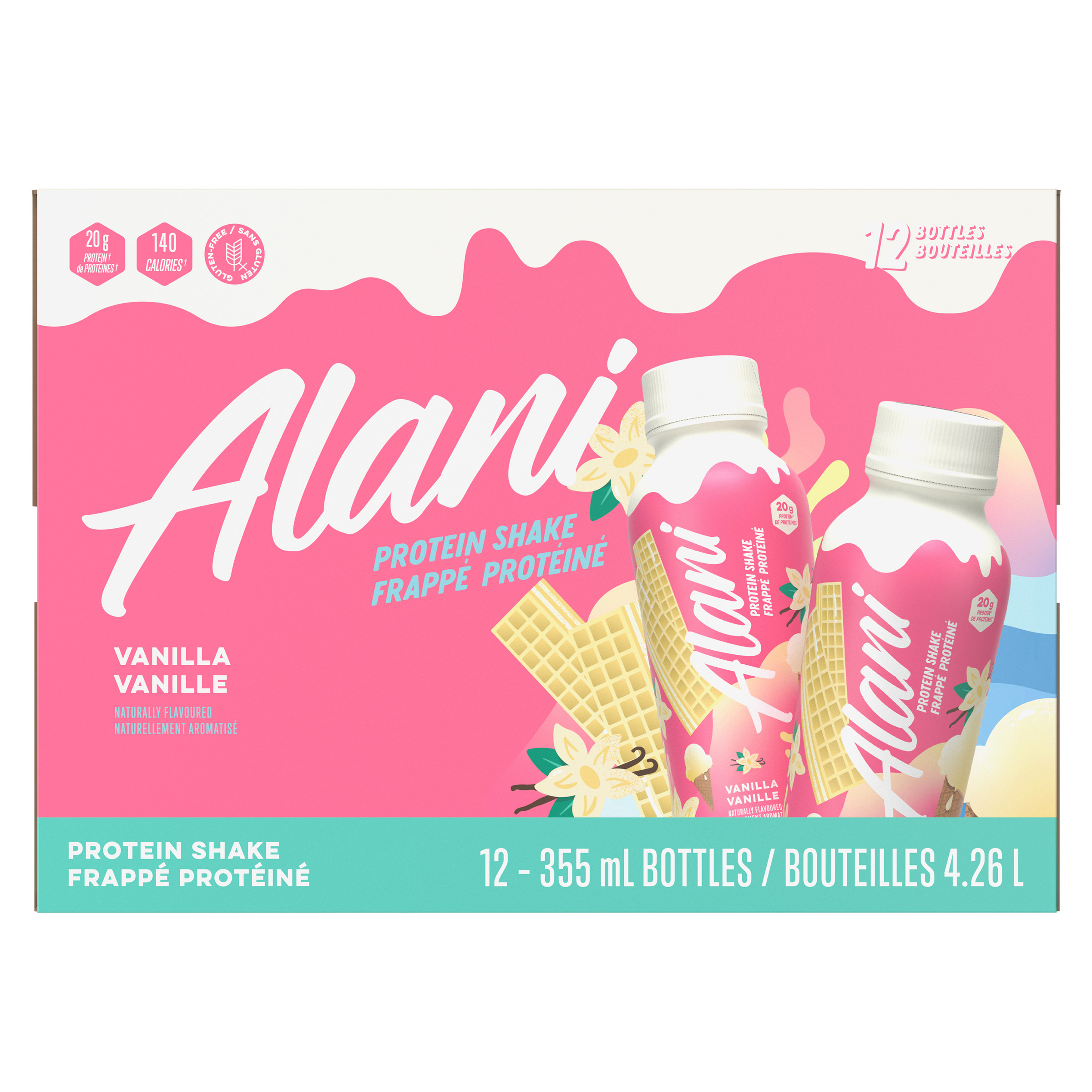 Alani Nu Protein Shake Vanilla, 12 x 355 mL | Costco