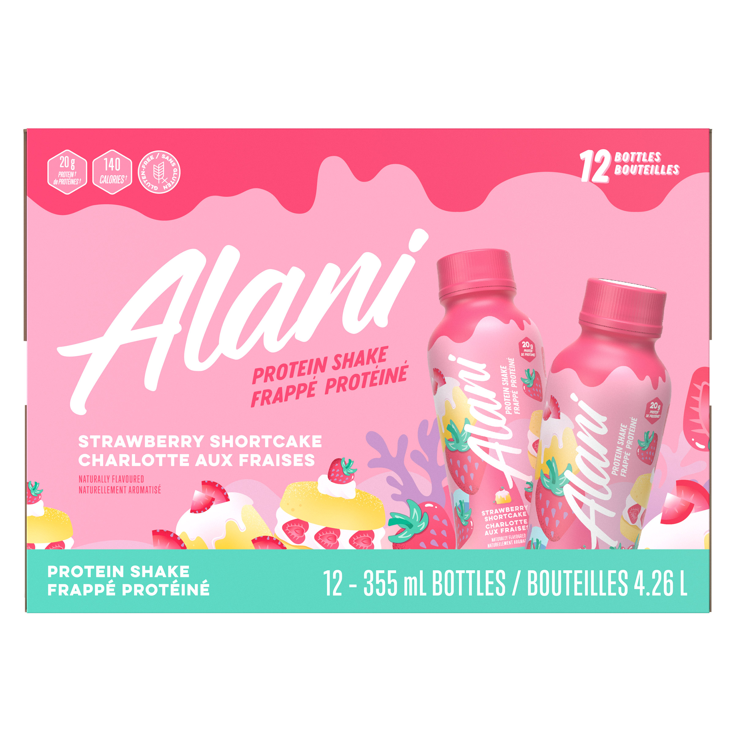 Alani Nu Protein Shake Strawberry, 12 x 355 mL | Costco