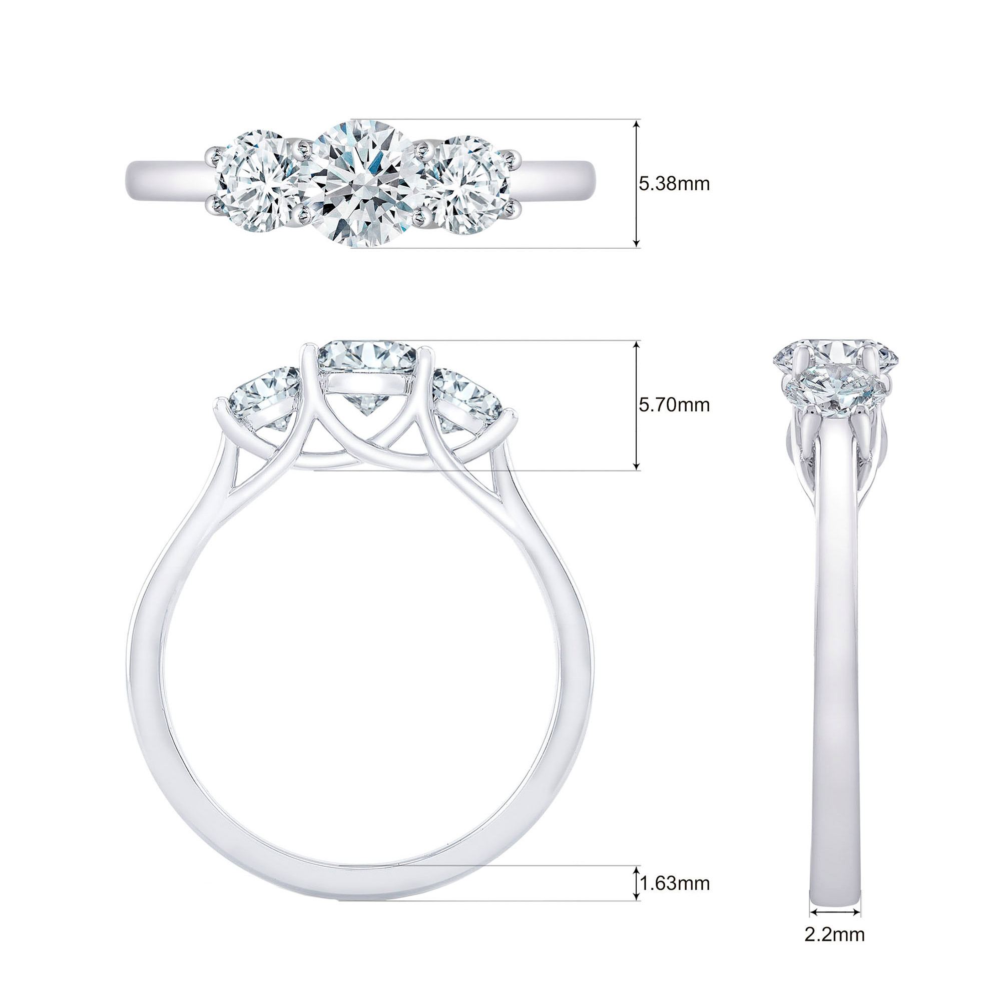 Costco three stone ring store
