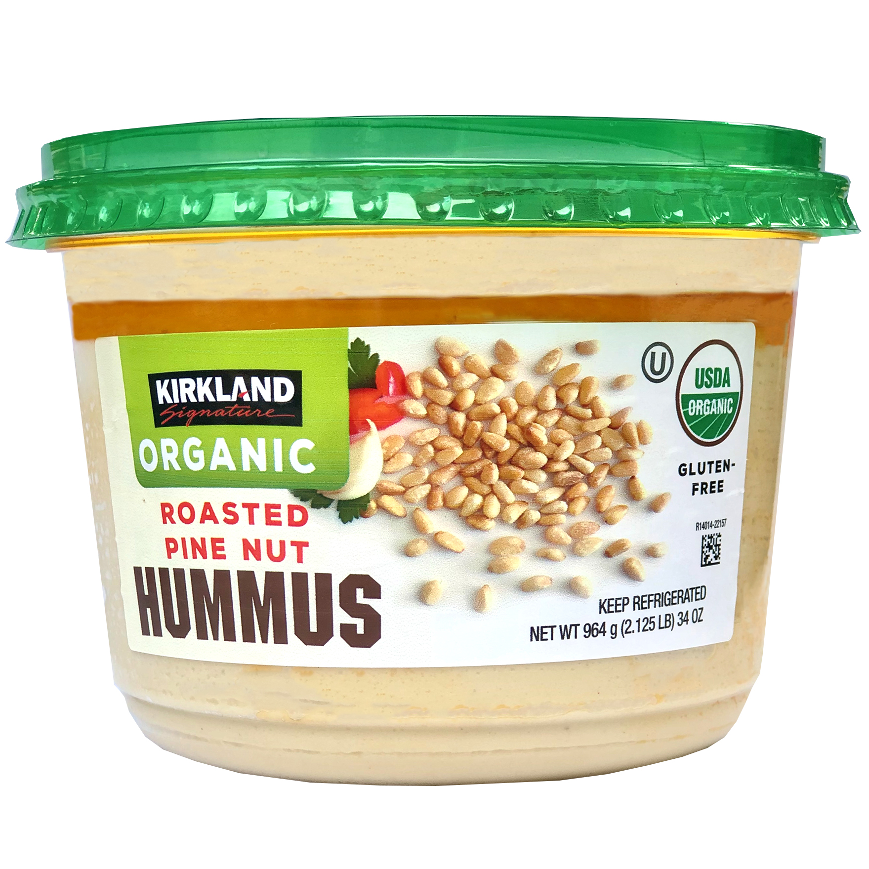 Kirkland Signature Organic Roasted Pine Nut Hummus, 34 oz | Costco