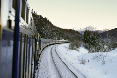 Sleeper Train Trip Through Canadian Rockies in Winter 2023