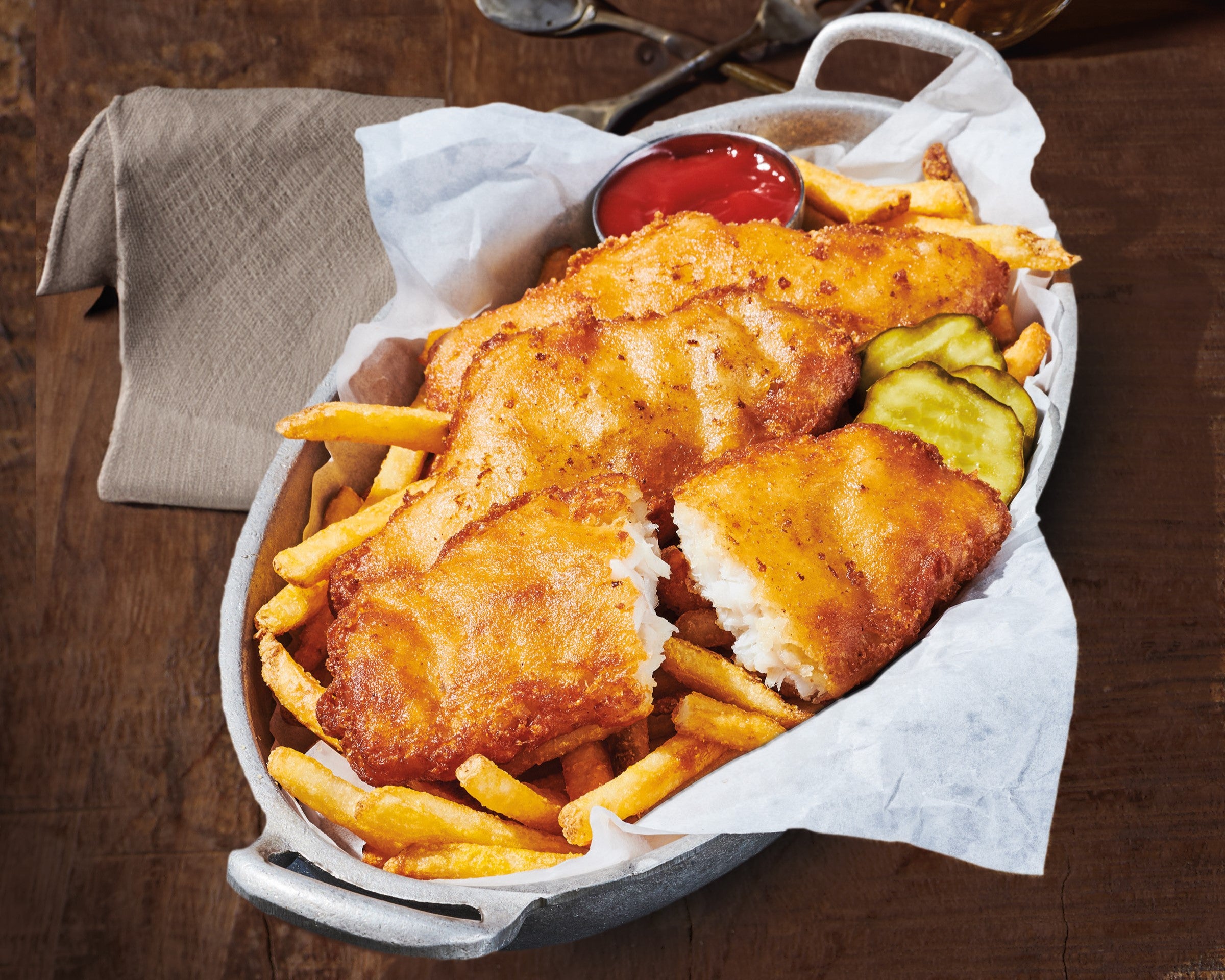 IPA Beer Battered Wild Alaska Pollock Fillets 2-3 oz | Food Service ...