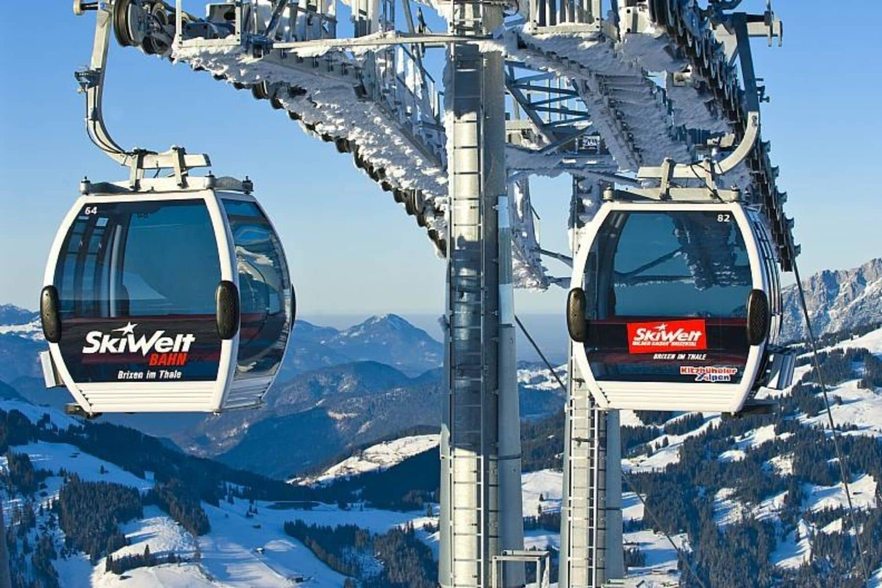 Brixen im Thale - SkiWelt Piste Map | Plan of ski slopes and lifts ...