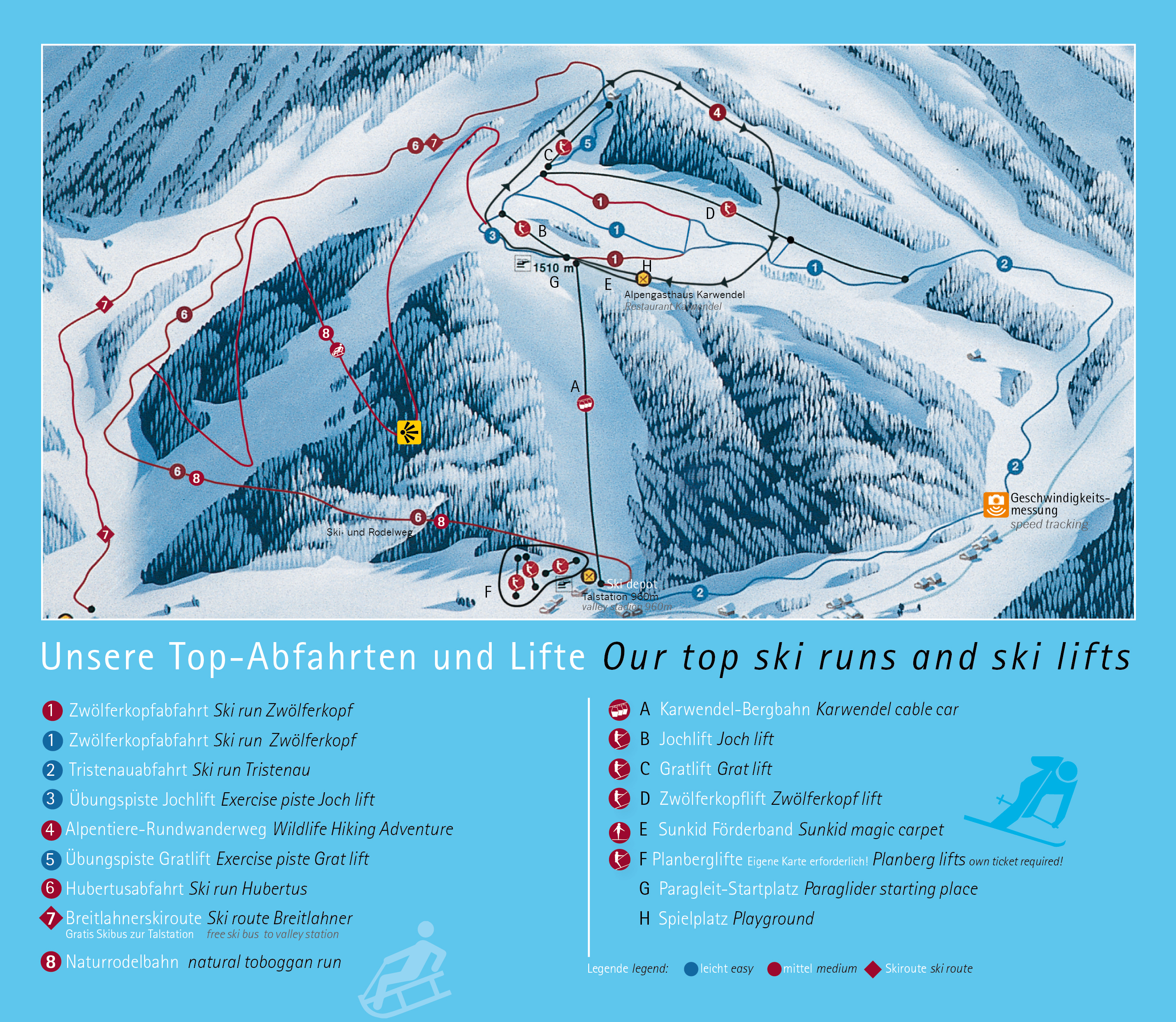 Achensee - Pertisau Piste Map | Plan of ski slopes and lifts | OnTheSnow