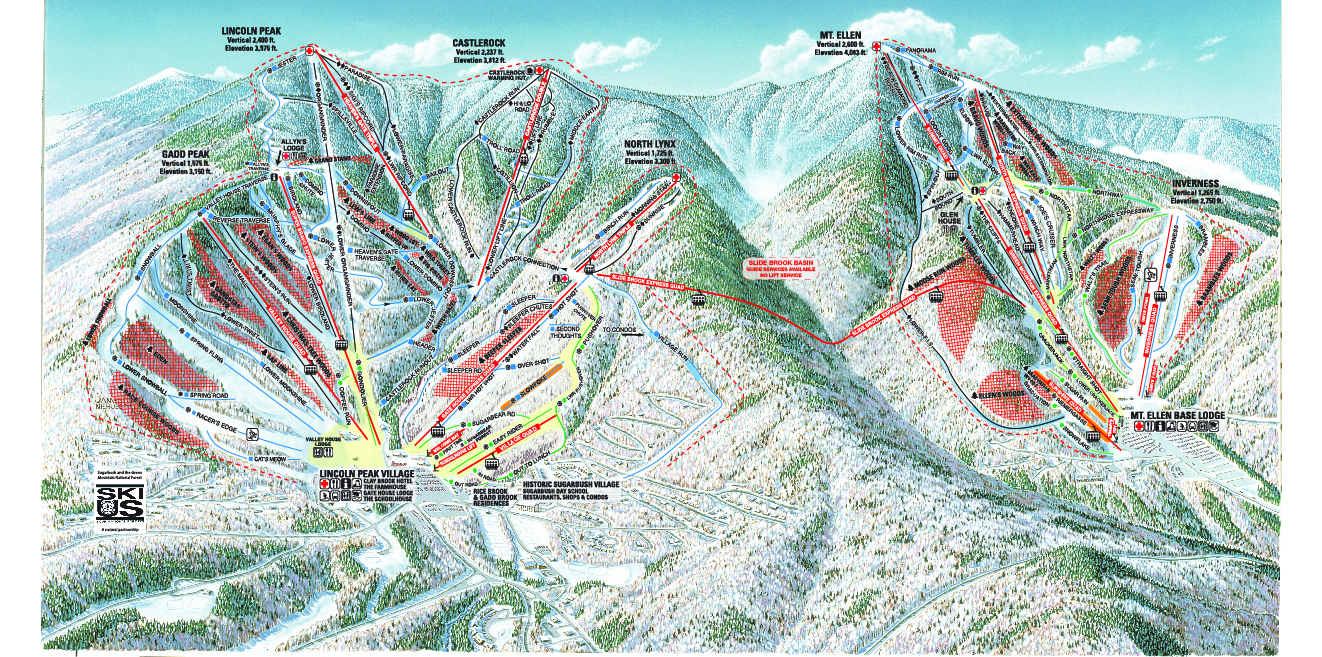 Sugarbush Trail Map | OnTheSnow