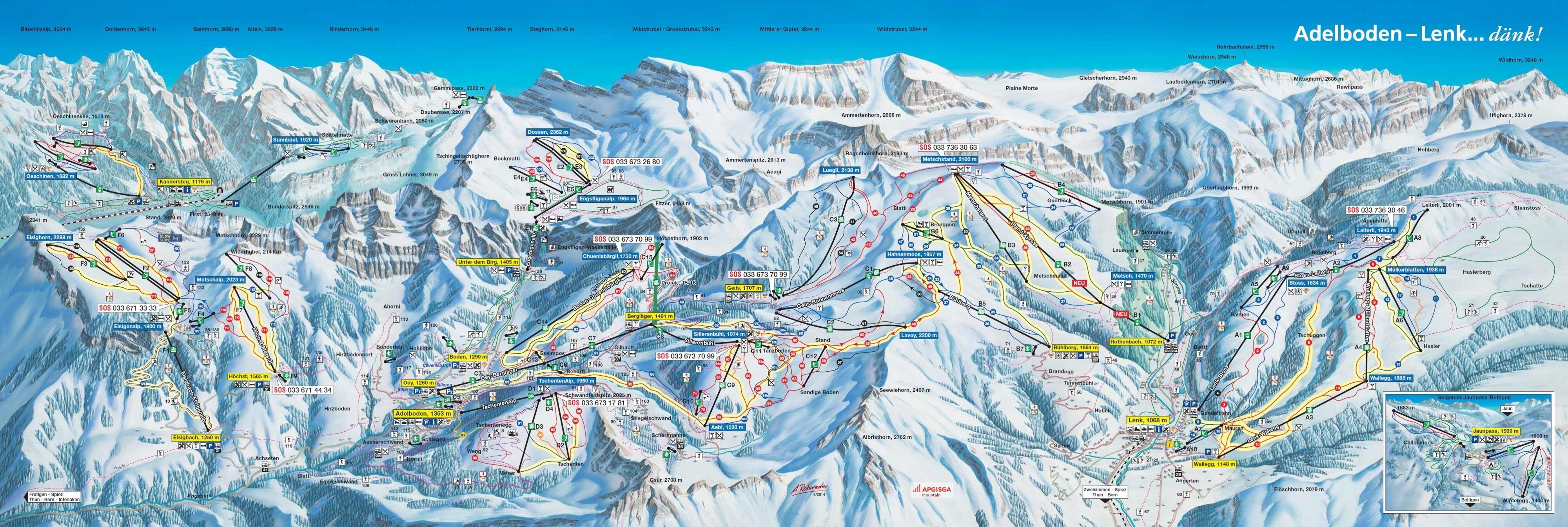 Adelboden Piste Map | Plan of ski slopes and lifts | OnTheSnow