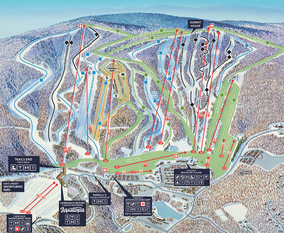 Camelback Mountain Resort Trail Map | OnTheSnow