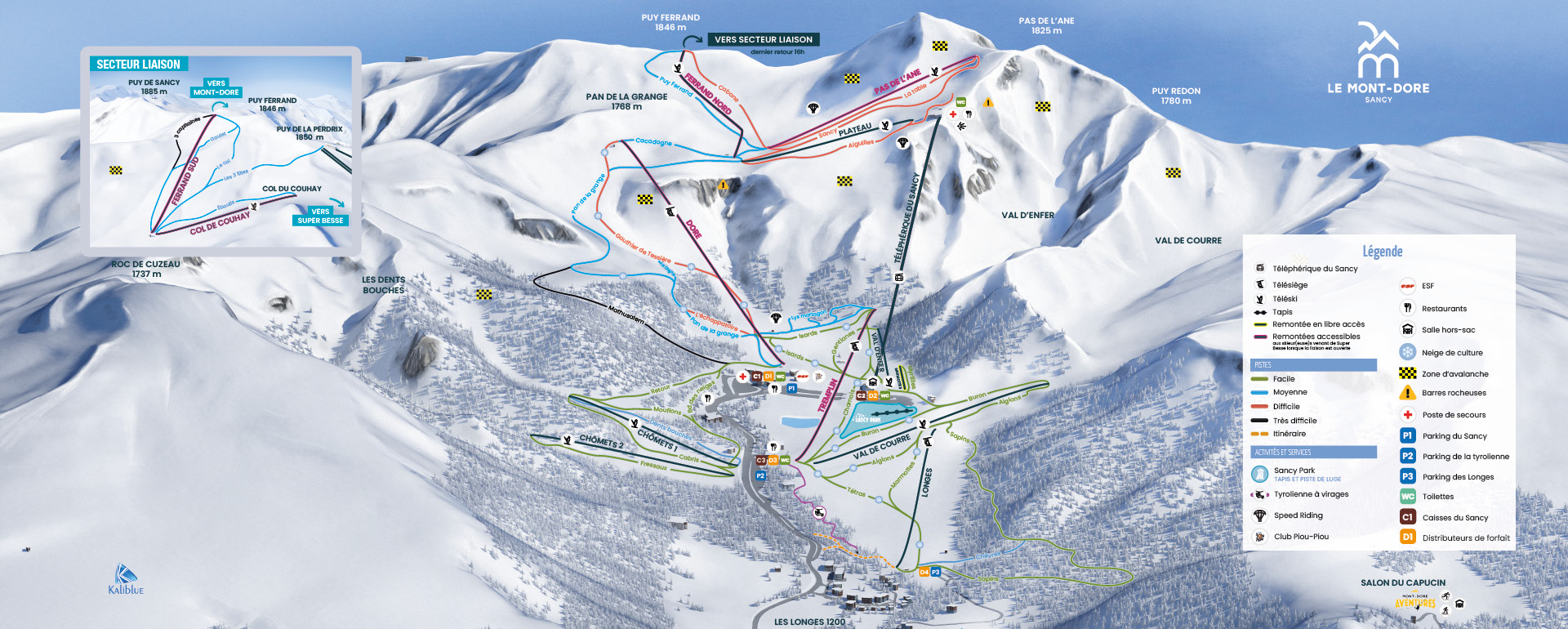 Piste Ouverte Mont Dore – Plan Des Pistes – SDVU