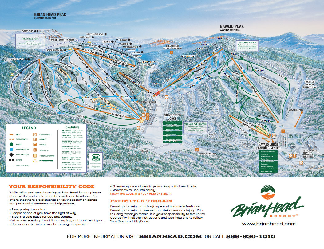 Brian Head Resort Trail Map | OnTheSnow