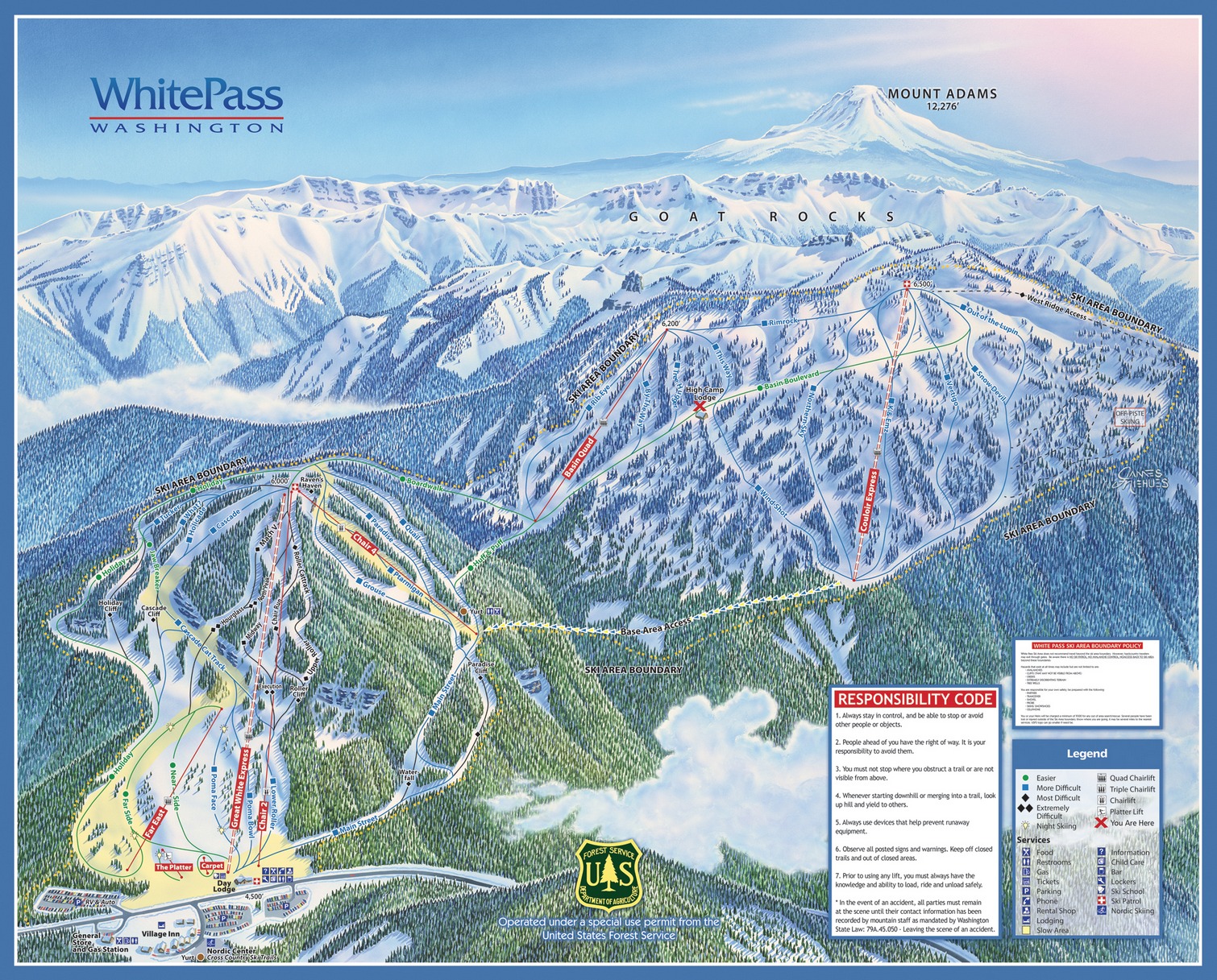 White Pass Trail Map | OnTheSnow