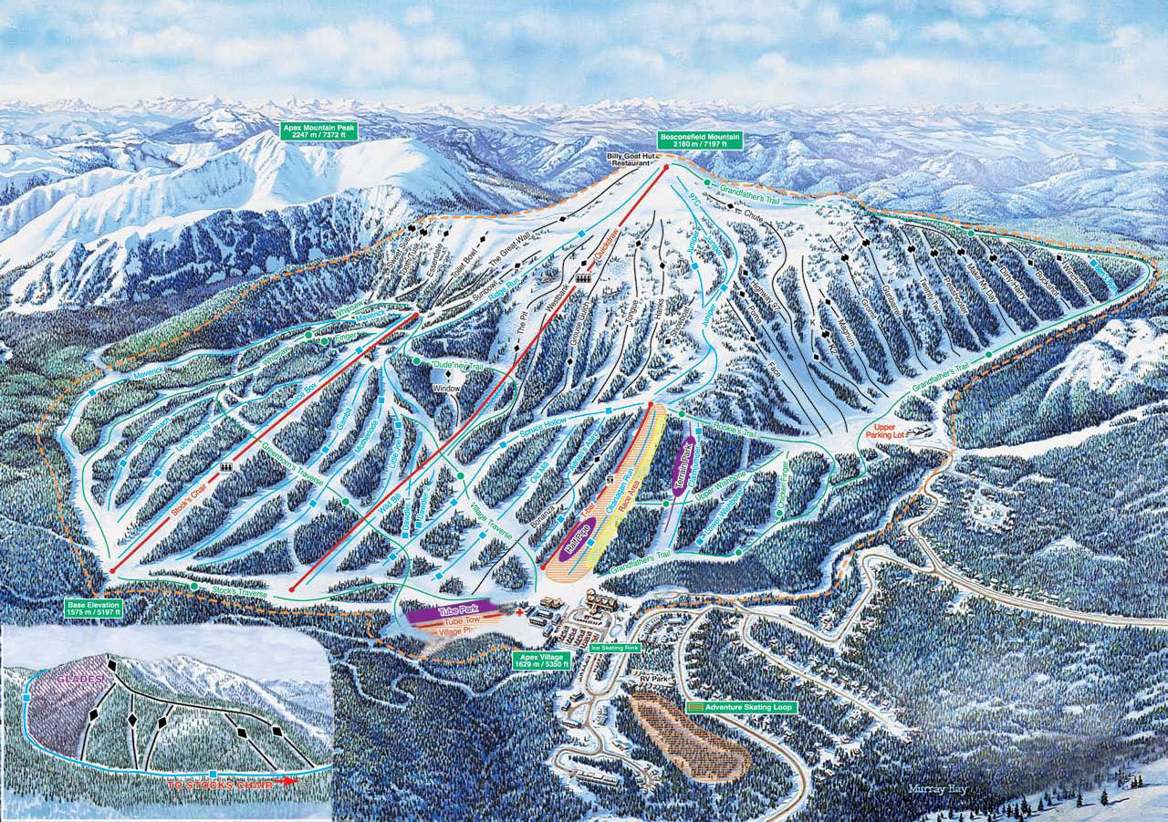 Apex Mountain Trail Map | OnTheSnow