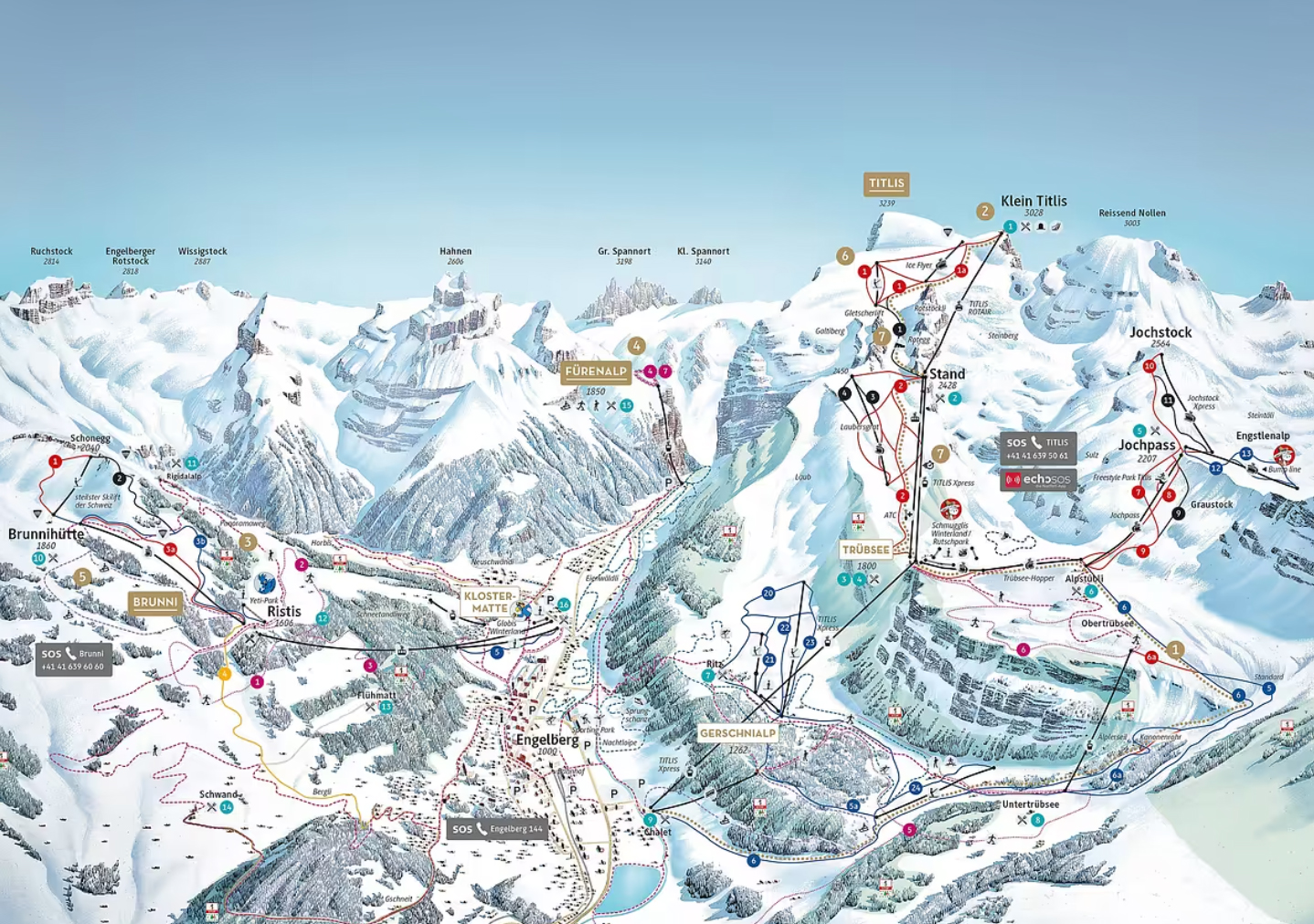 Engelberg Piste Map | Plan of ski slopes and lifts | OnTheSnow