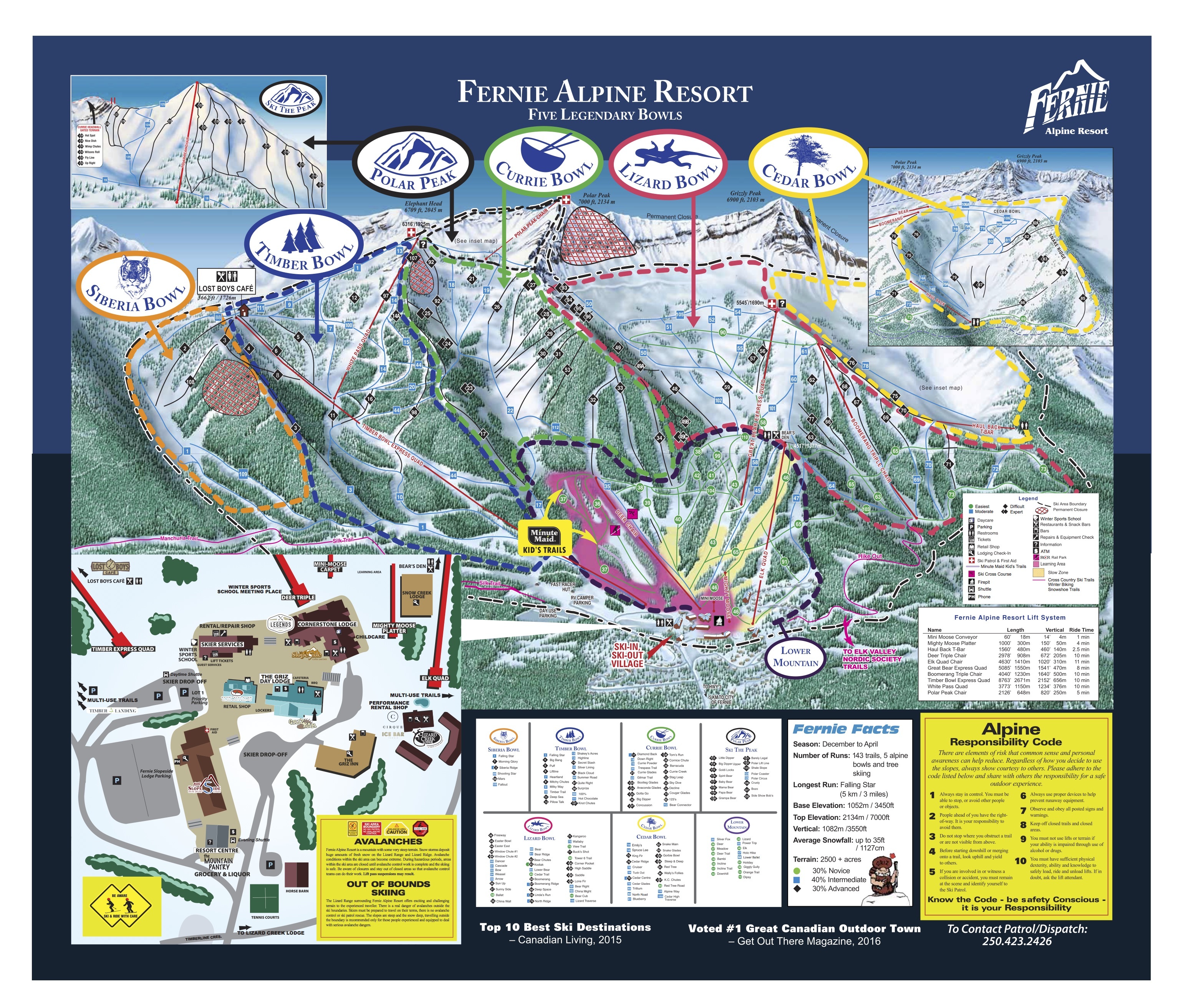 Fernie Alpine Trail Map | OnTheSnow