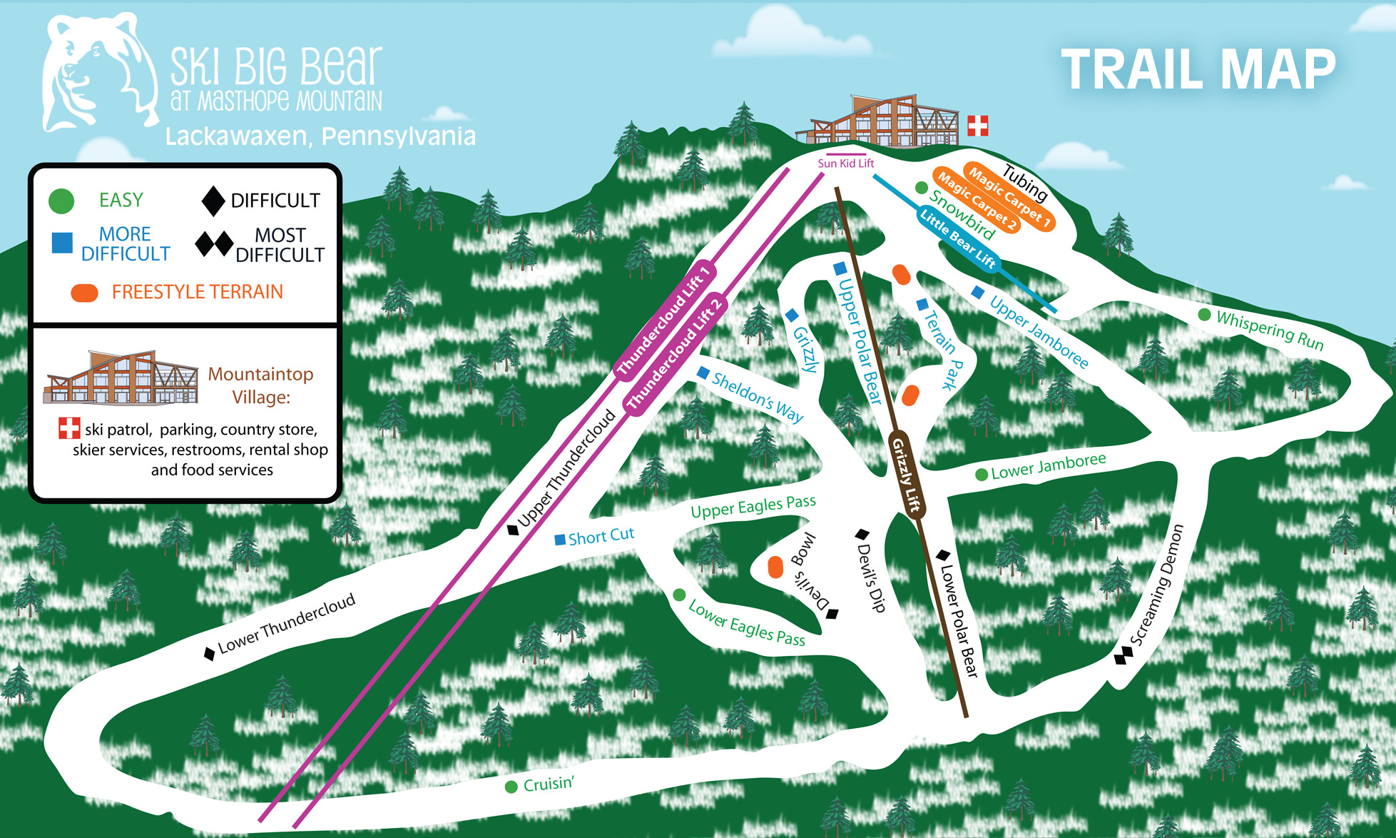 Ski Big Bear Trail Map | OnTheSnow