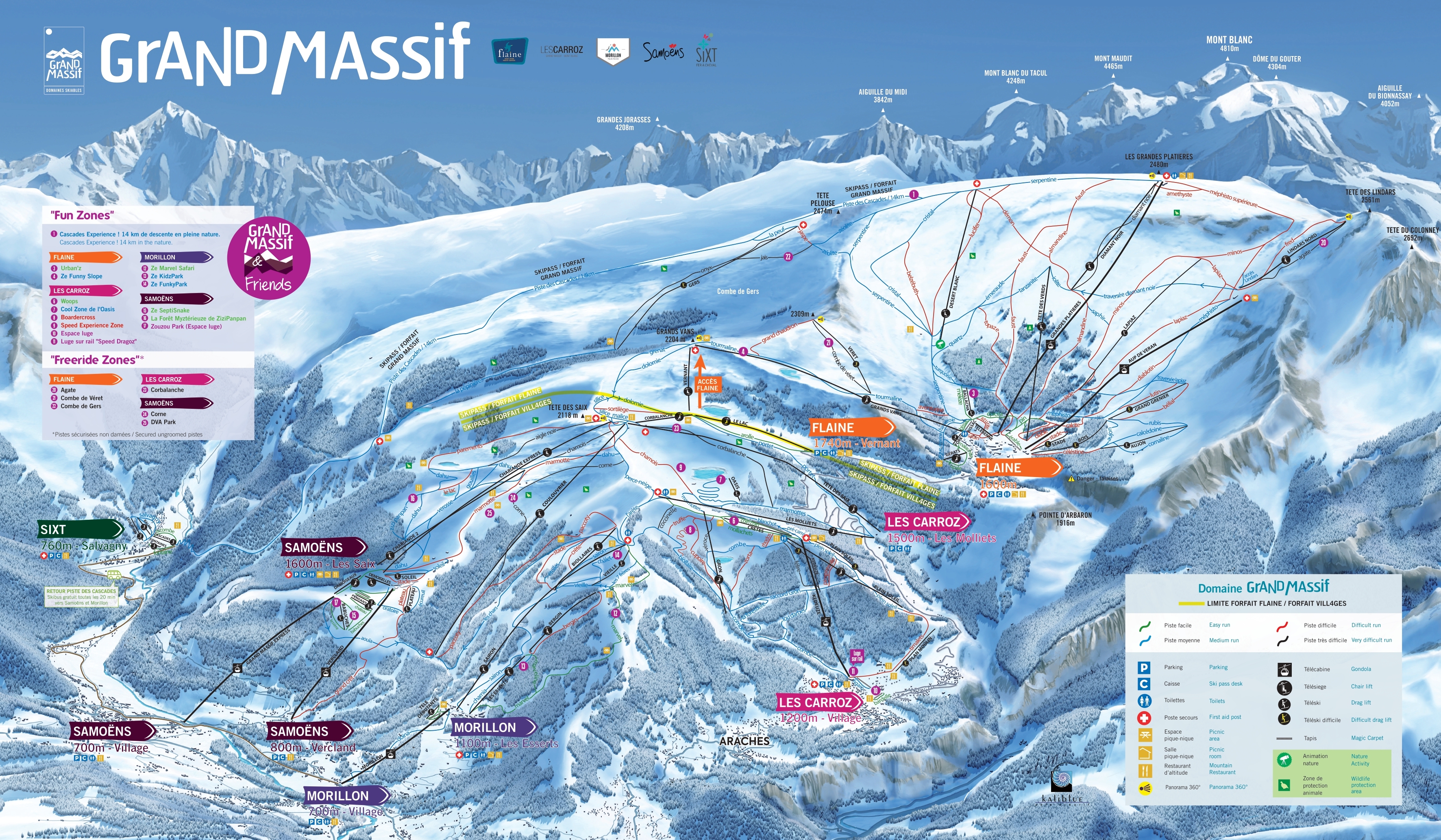 Samoëns Piste Map | Plan of ski slopes and lifts | OnTheSnow