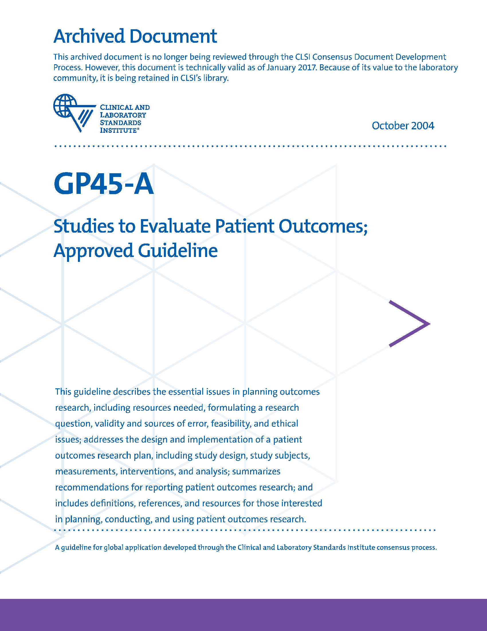 GP45 | Studies to Evaluate Patient Outcomes