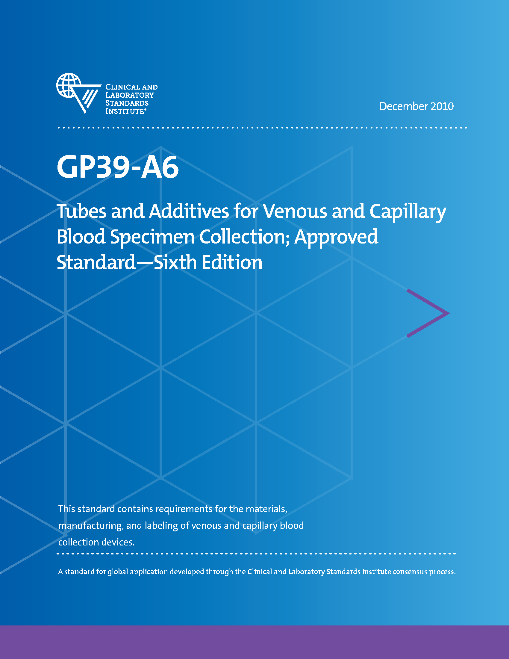 GP39 | Tubes and Additives for Venous and Capillary Blood Specimen ...