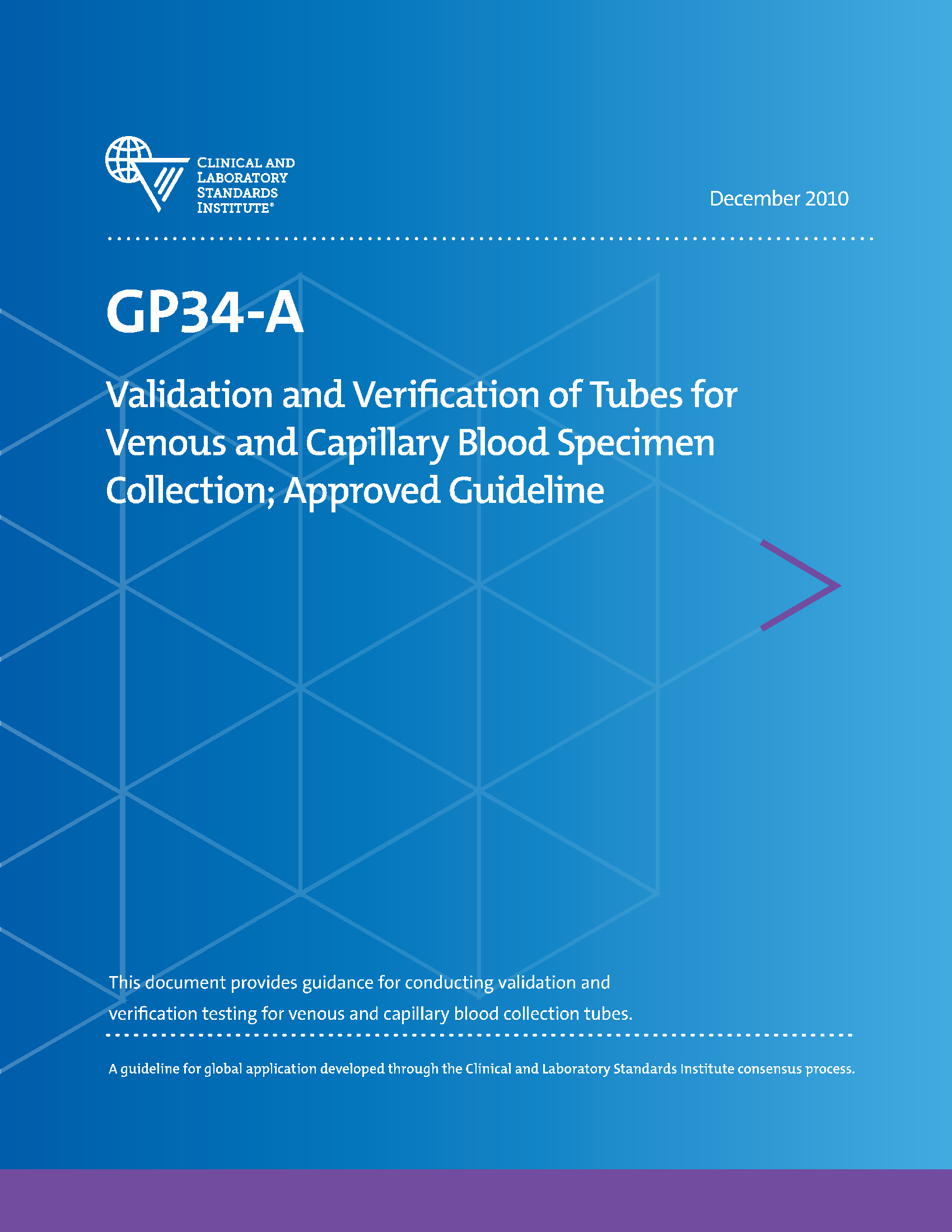 GP34 | Validation and Verification of Tubes for Venous and Capillary ...